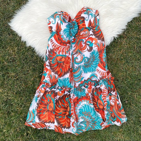 Milly | Dresses | Vintage Milly Paisley Ikat 7s Strapless Dress | Poshmark